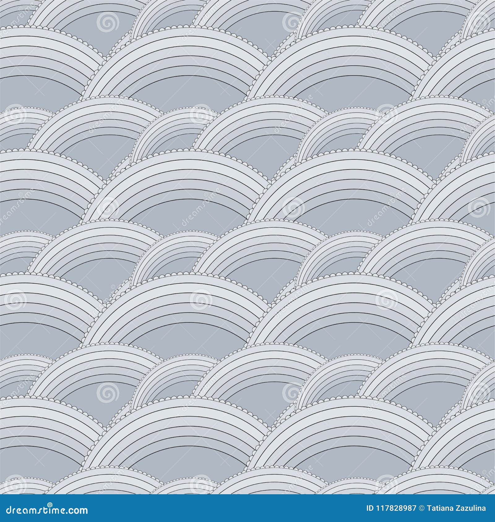 Geometric Seamless Pattern of Gray Waves Stock Vector - Illustration of ...