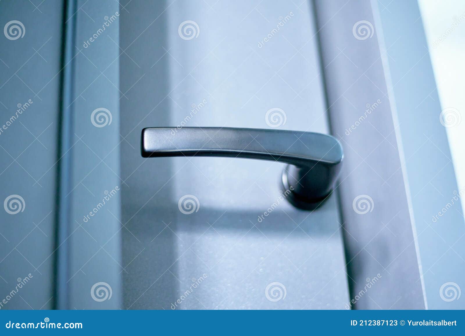 White Secure UPVC Window with Lockable Handle. Stock Image - Image of ...