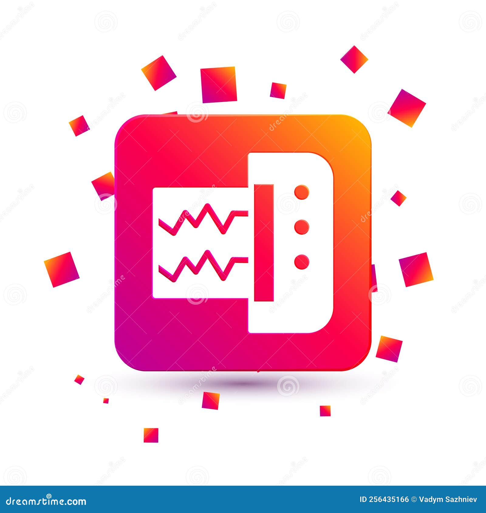 White Seismograph Icon Isolated on White Background. Earthquake Analog ...