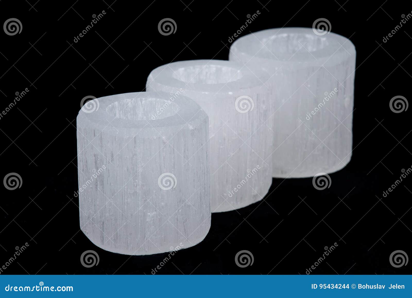White Selenite Cylinder Tea Light Holder Stock Photo - Image of gypsum ...