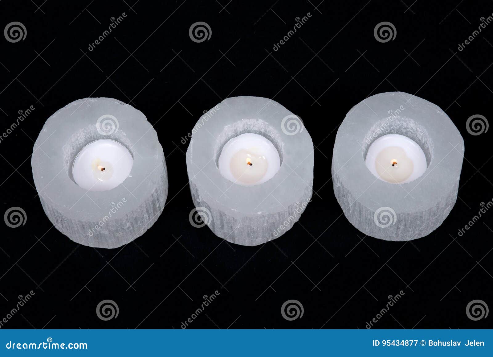 White Selenite Cylinder Tea Light Holder Stock Image - Image of ...