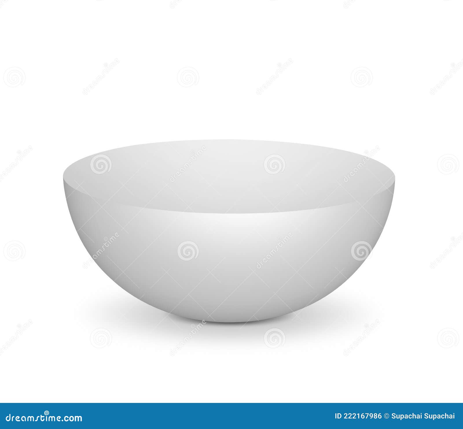 White Semi Sphere Mockup. 3D Render Stock Illustration - Illustration ...