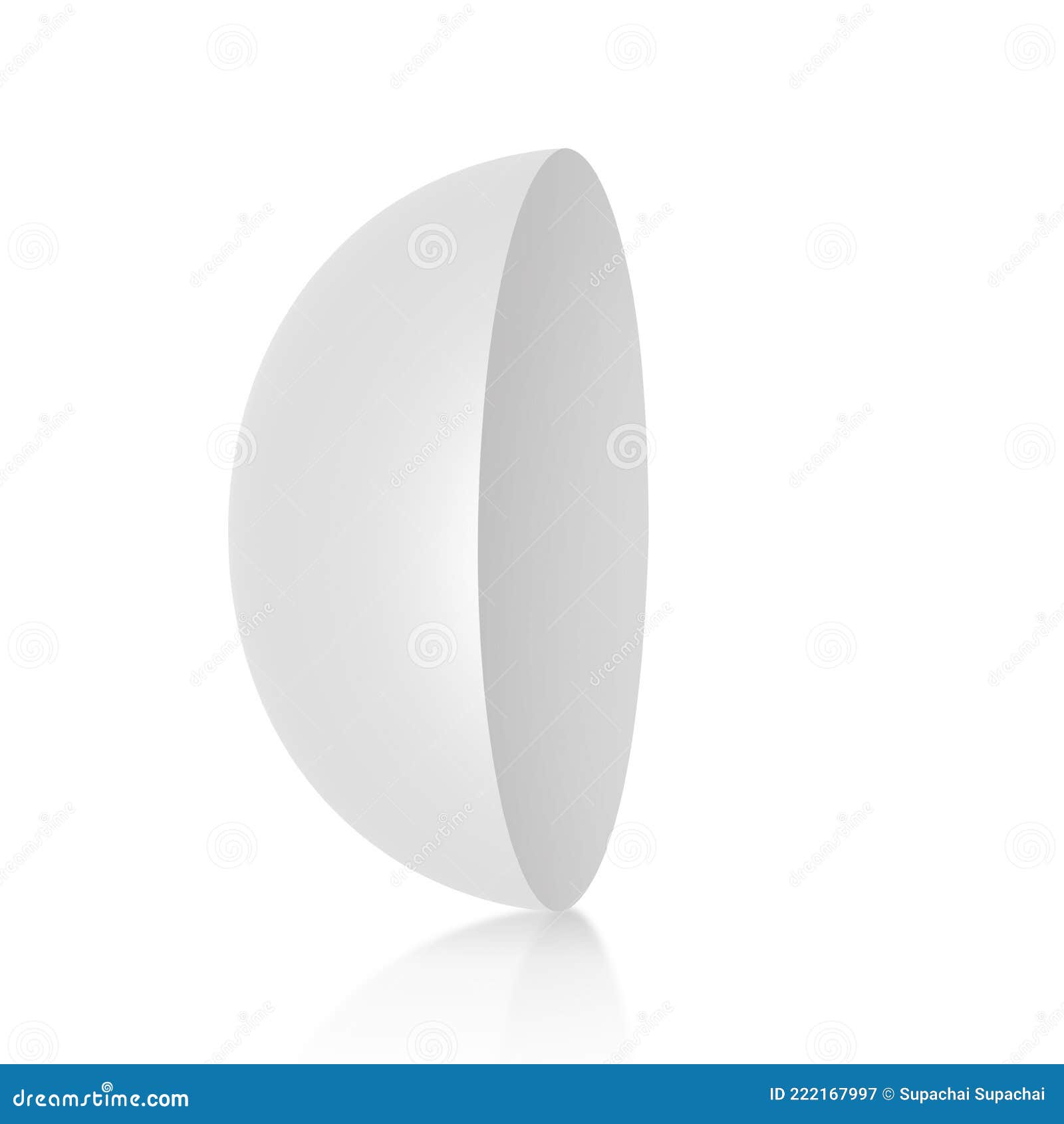 White Semi Sphere Mockup. 3D Render Stock Illustration - Illustration ...