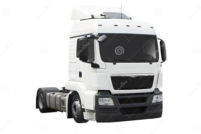 White semi truck stock photo. Image of carrier, isolated - 14572280
