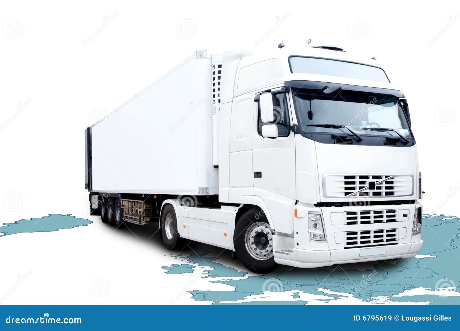 White semi truck stock image. Image of road, shipping - 6795619