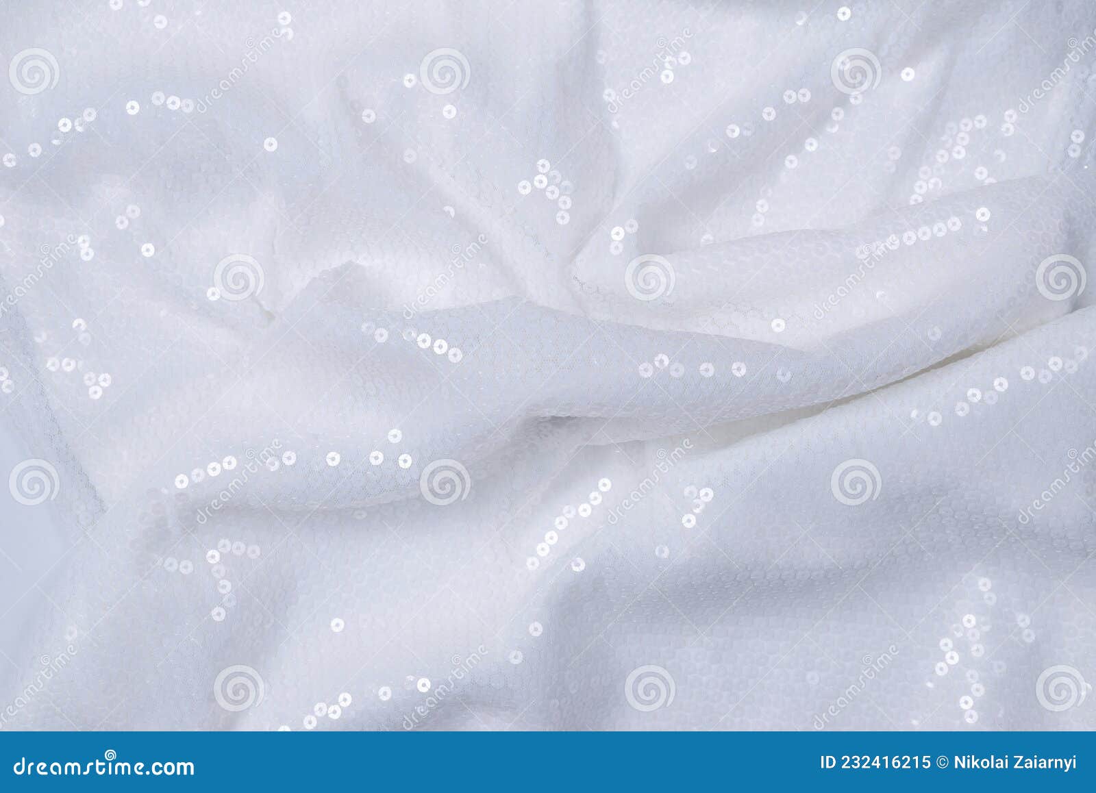 White Sequin Background. White Shiny Sequin Fabric Stock Image - Image ...
