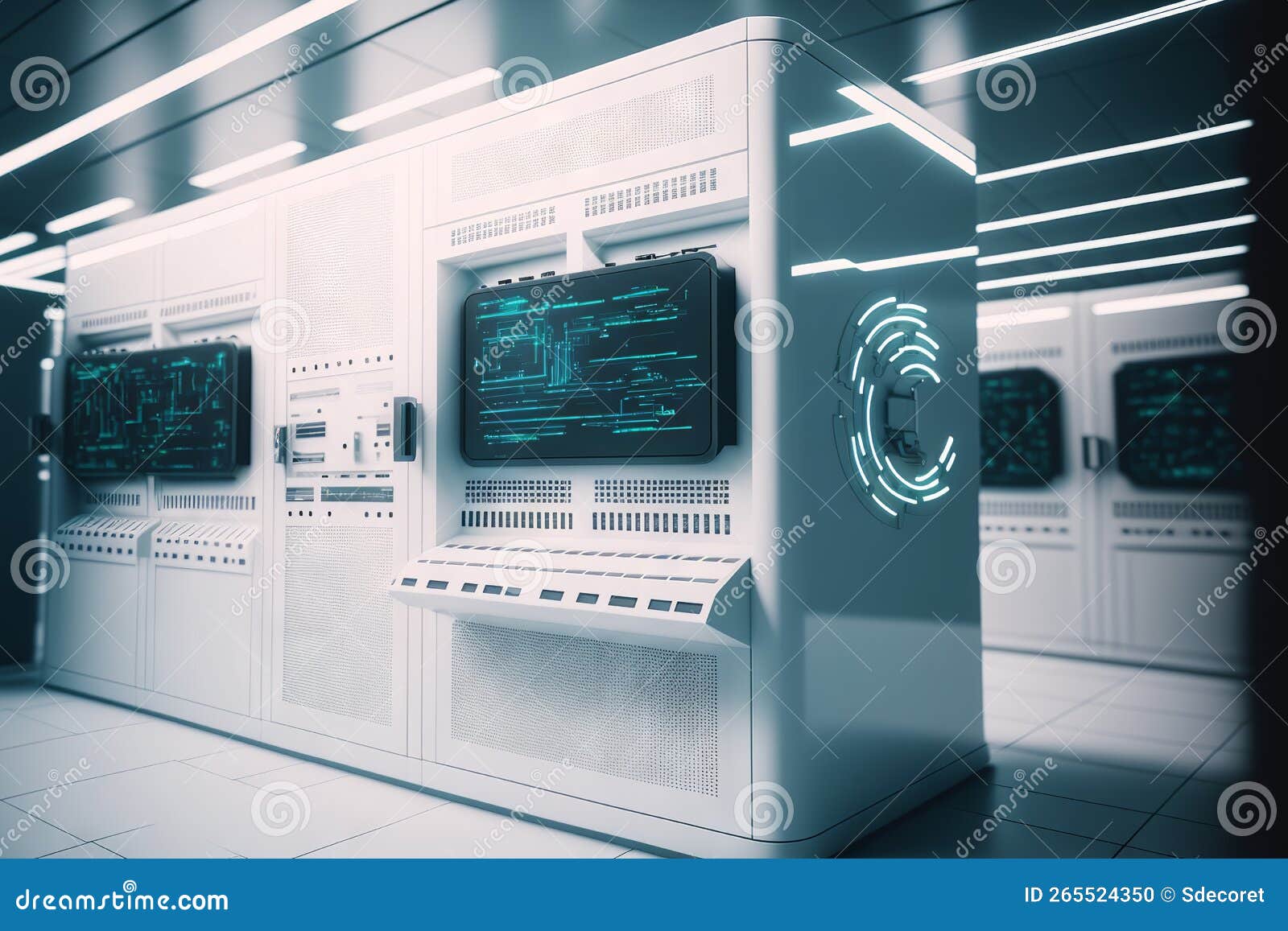 Imagery Servers Data Center Room With Computers And Storage Systems ...