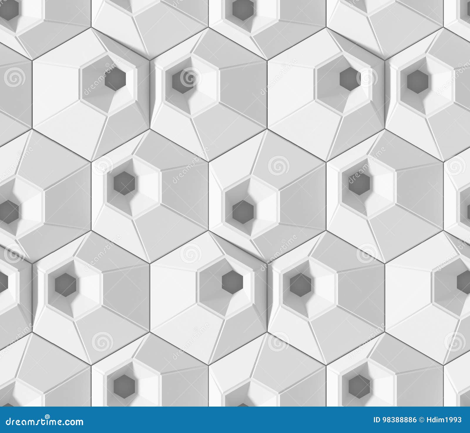 White Shaded Abstract Geometric Pattern. Origami Paper Style. 3D ...