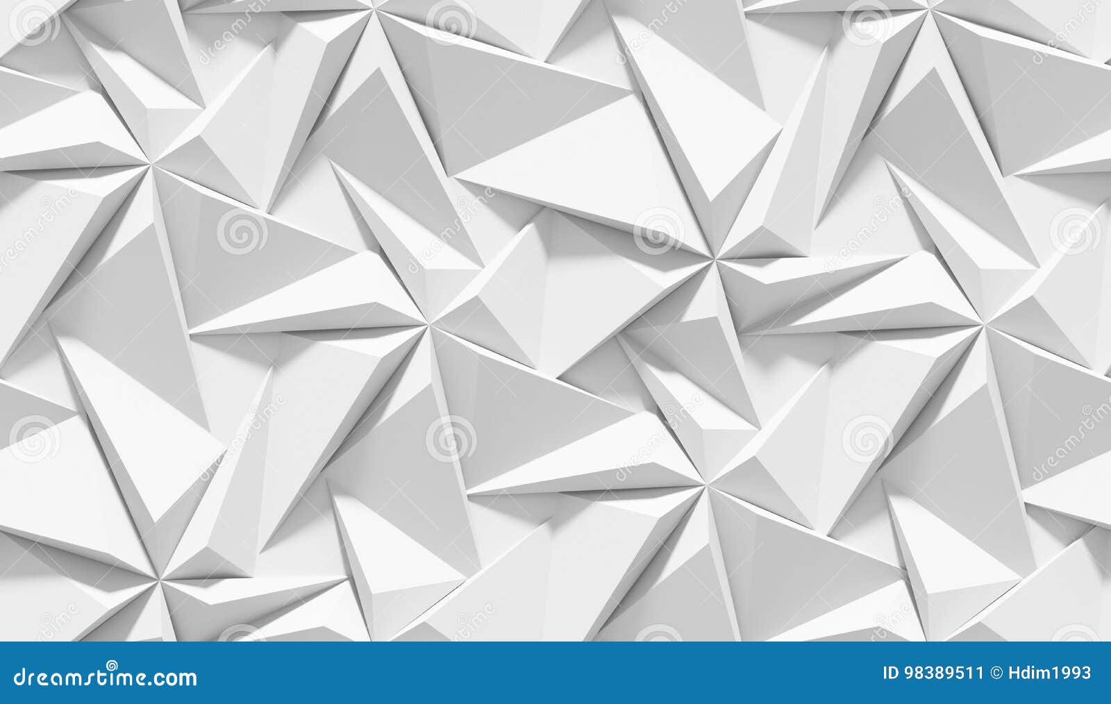 White Shaded Abstract Geometric Pattern. Origami Paper Style. 3D ...