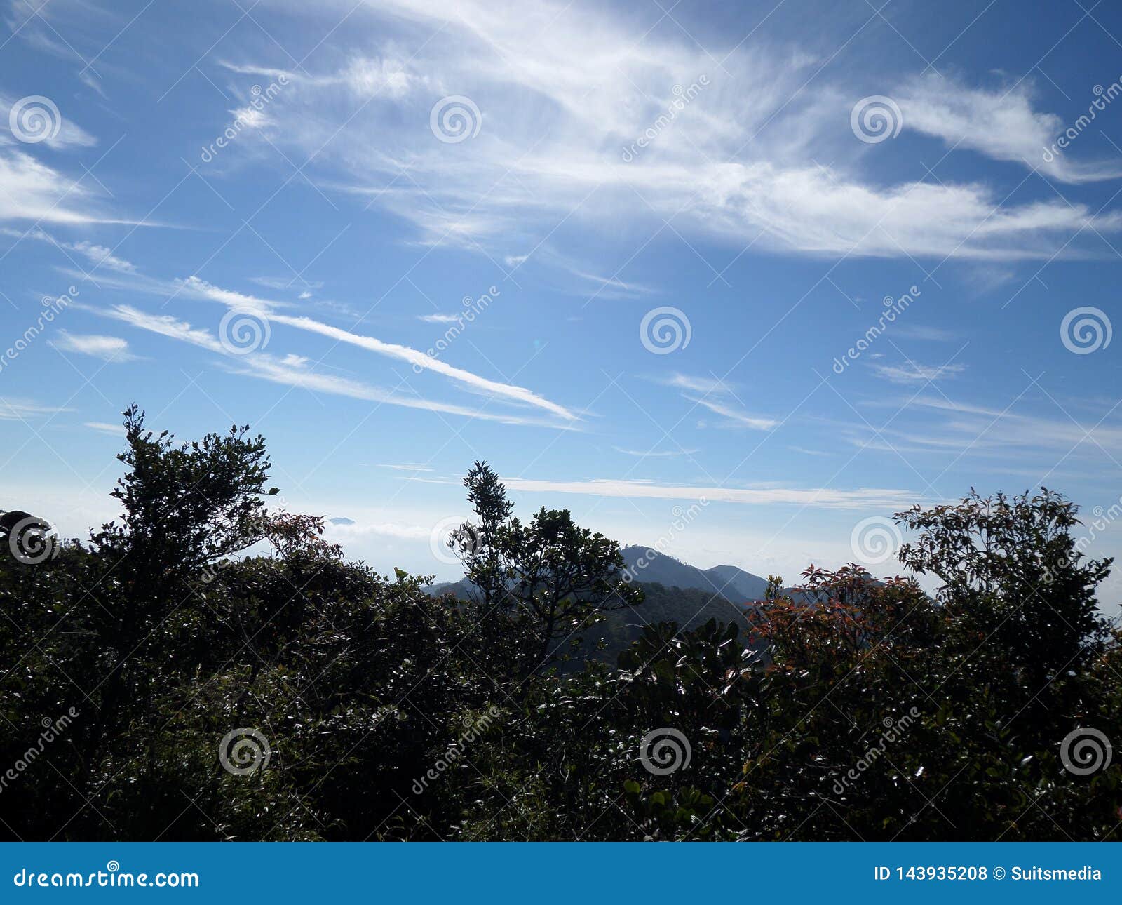 White Shaded Clouds in the Sky Stock Photo - Image of landscape, arts ...