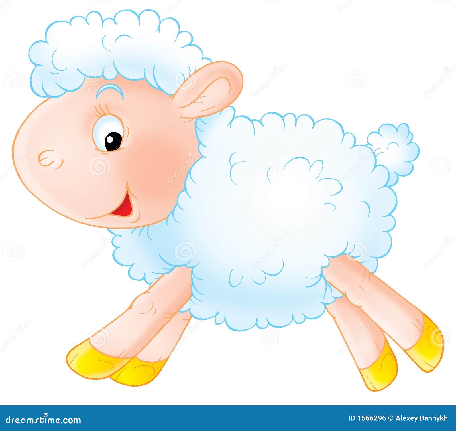 White sheep stock vector. Illustration of comics, animated - 1566296