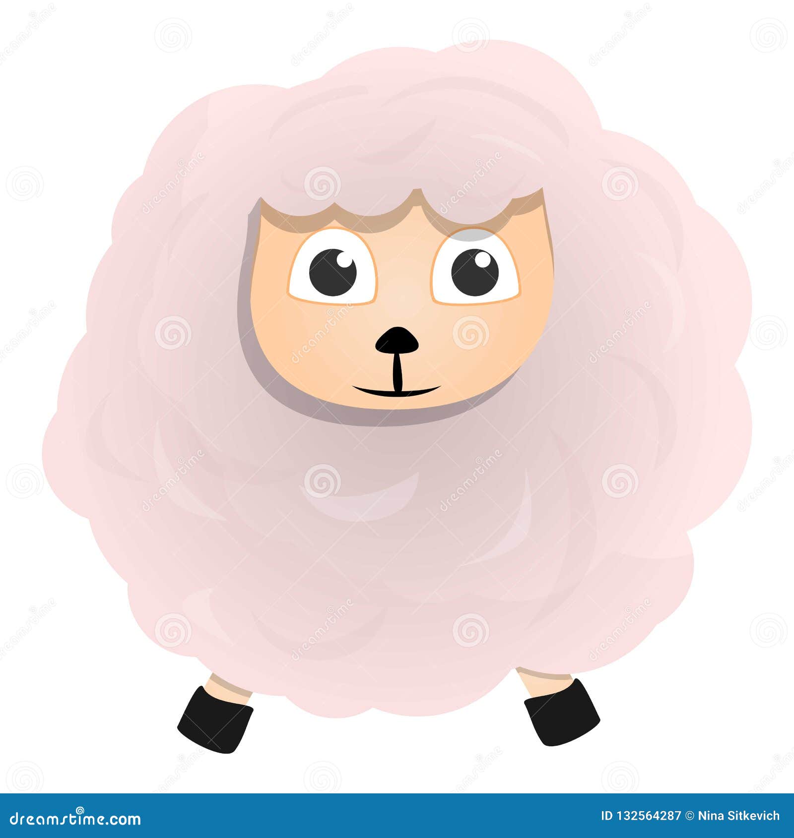 White Sheep Icon, Cartoon Style Stock Vector - Illustration of ...