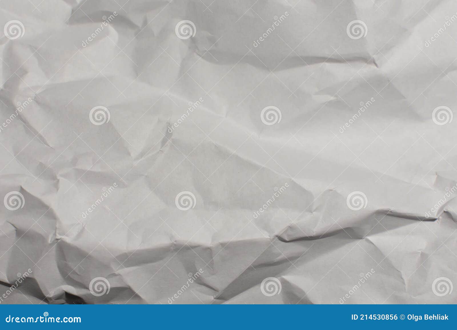 White Sheet of Crumpled Paper. Stock Photo - Image of creased ...