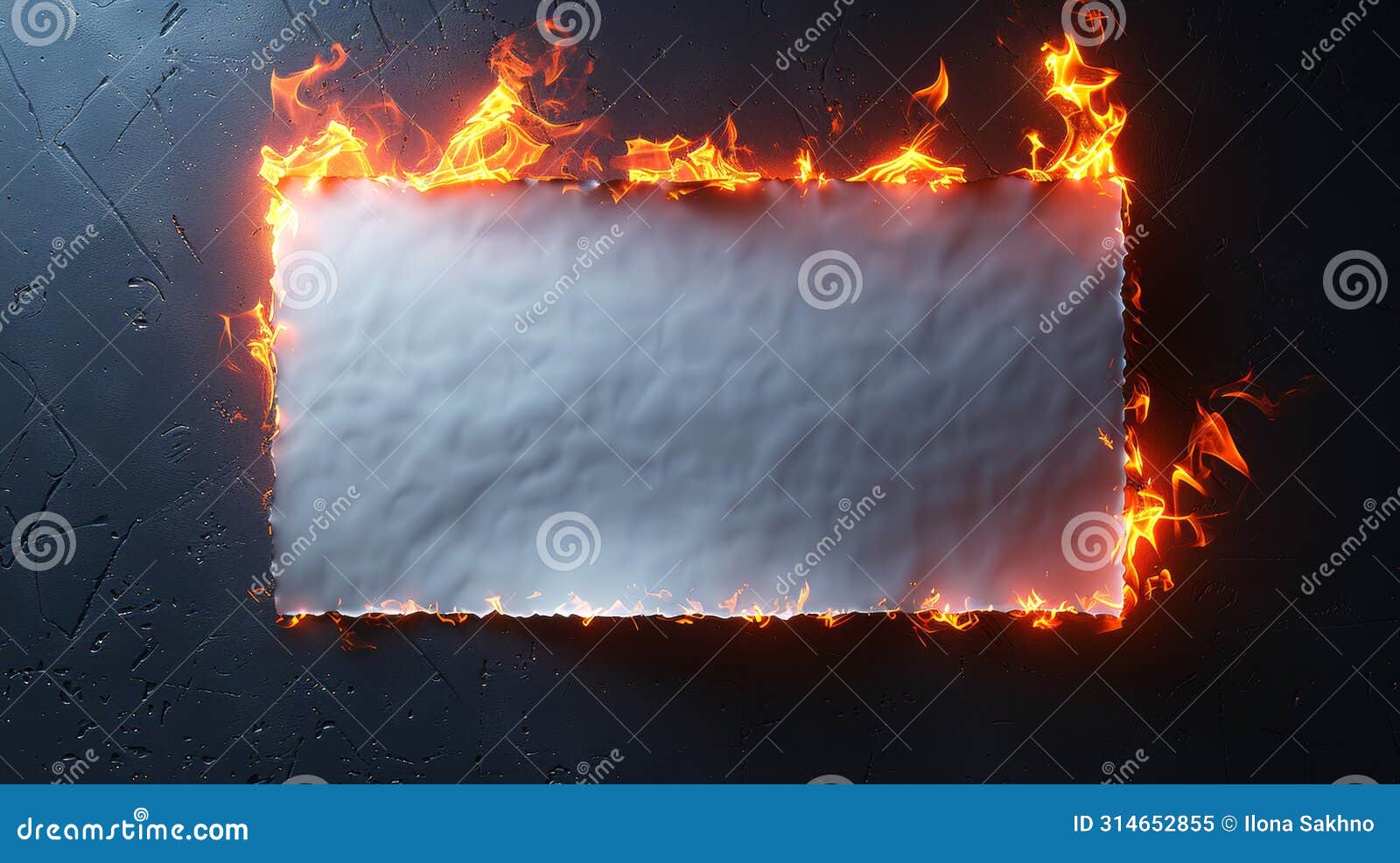 White Sheet of Paper on Fire Stock Illustration - Illustration of ...
