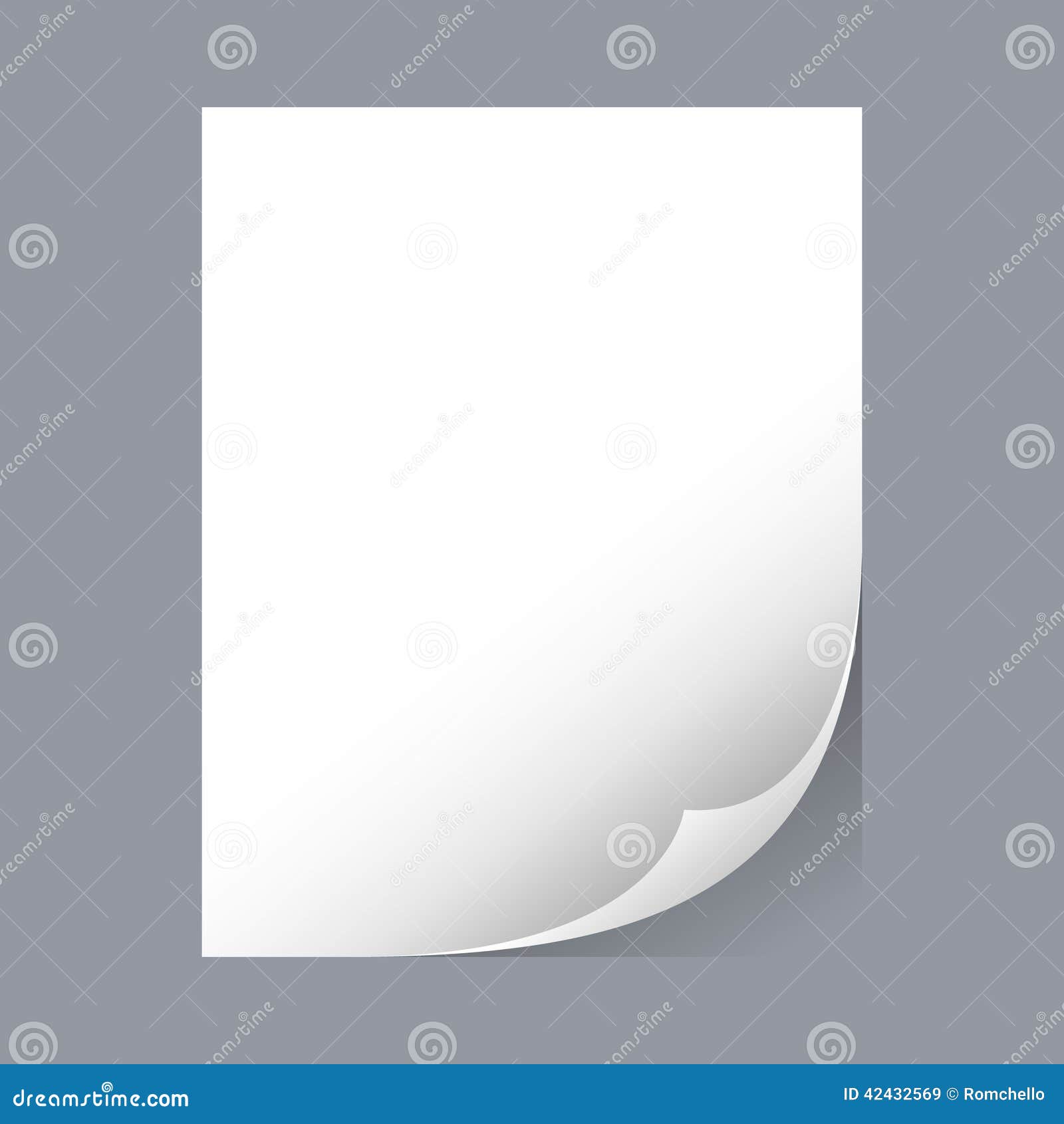 White sheet of paper stock illustration. Illustration of page - 42432569
