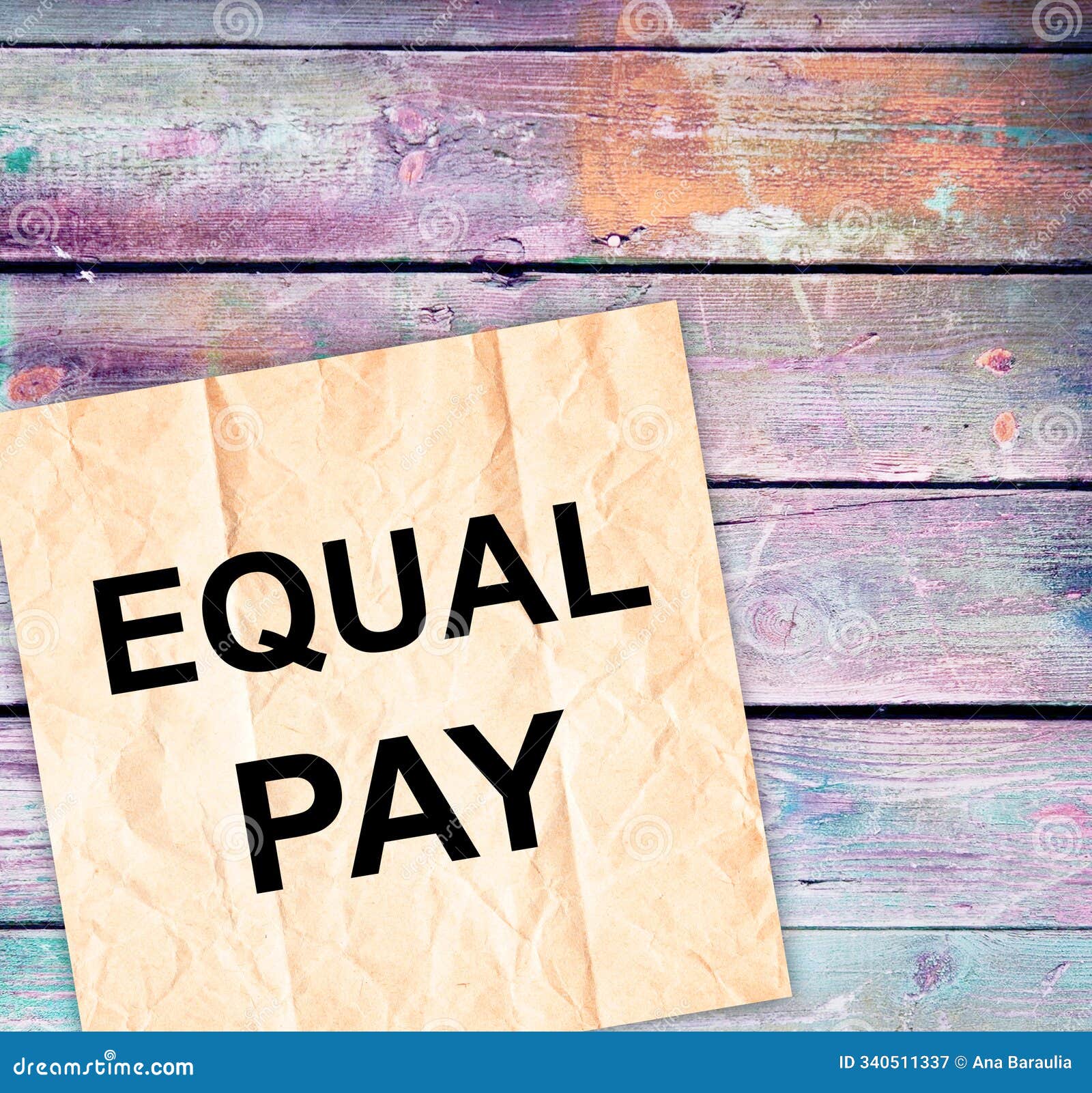 White Sheet of Paper with the Text EQUAL PAY. Gender Equality Concept ...