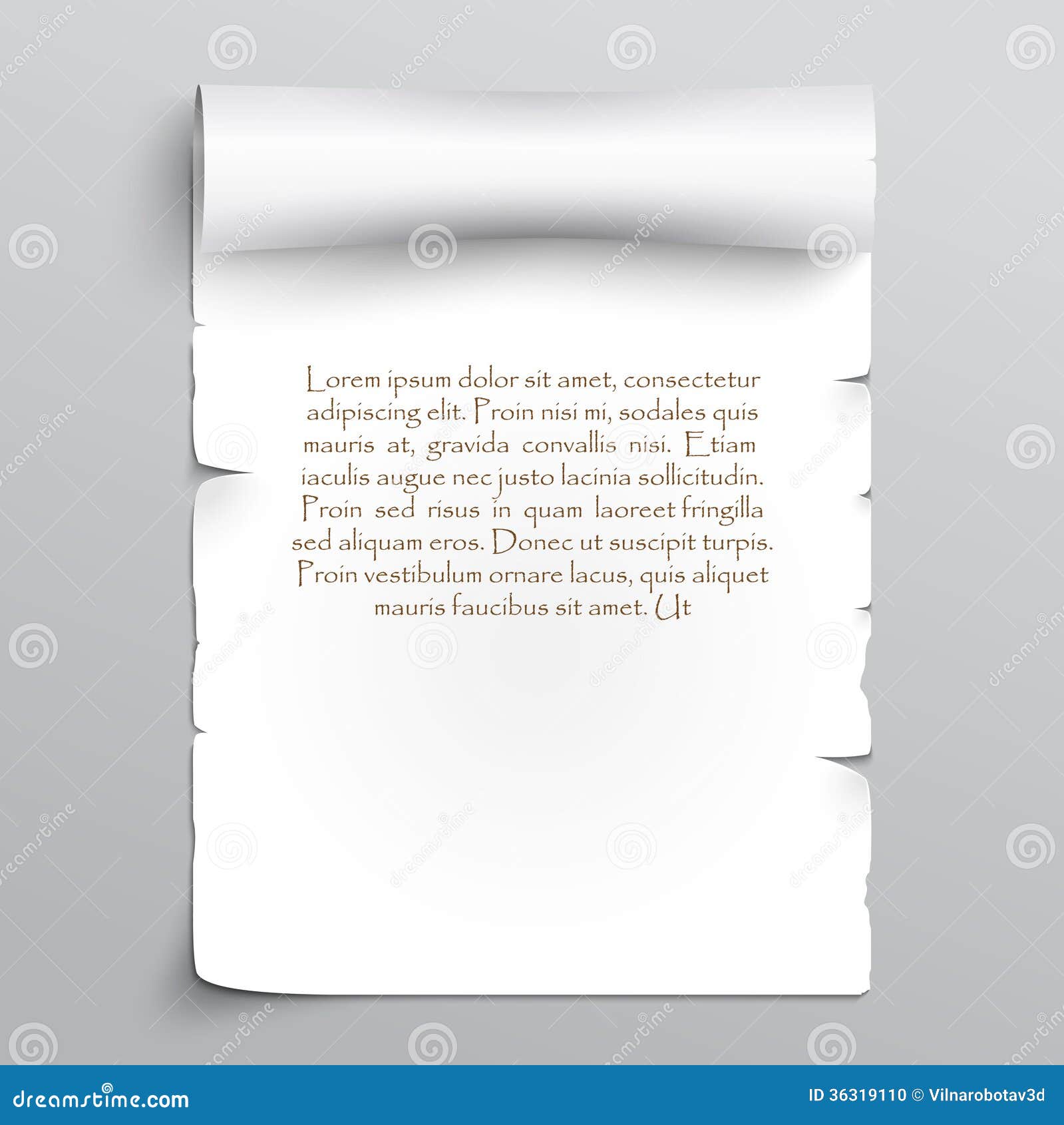 White sheet of papyrus stock vector. Illustration of style - 36319110