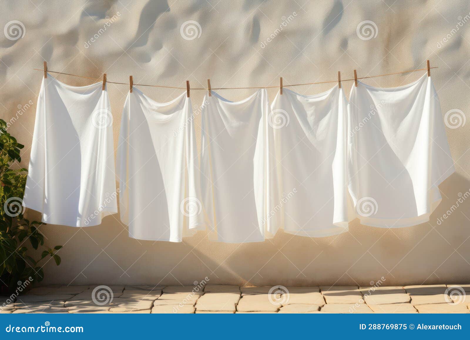 White Sheets and Linen Dry on a Rope, Clean Simple Layout for Text ...