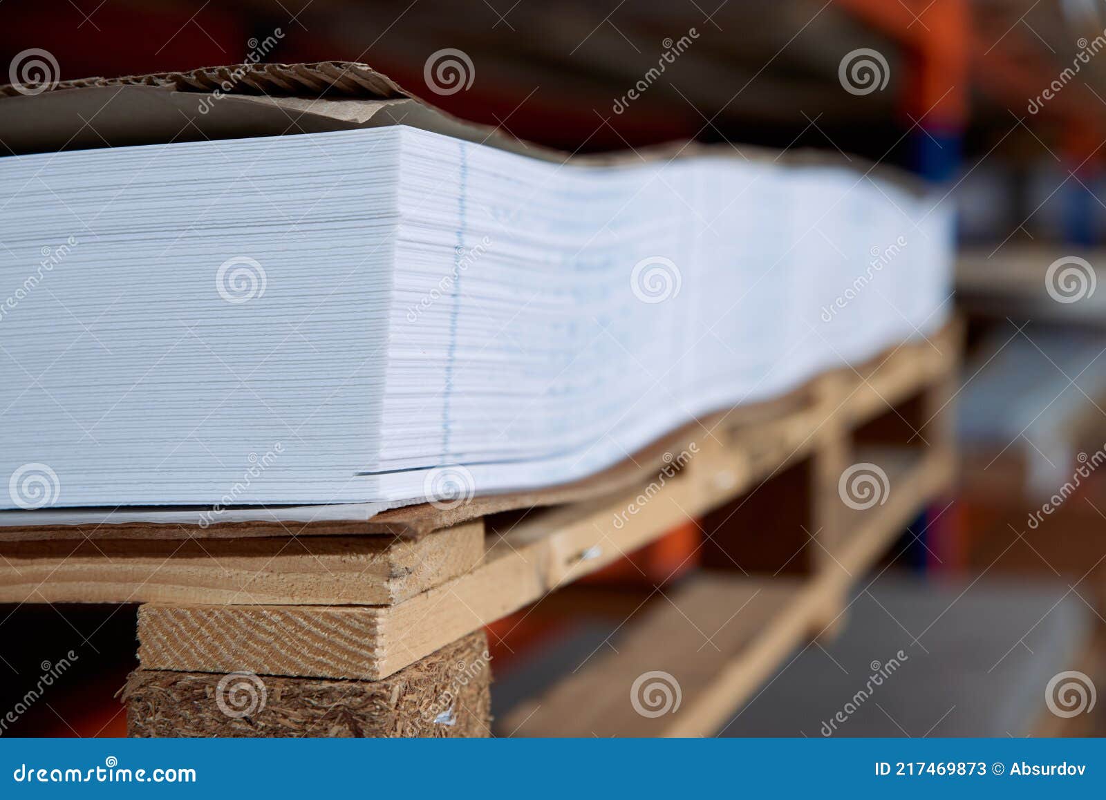 White Sheets of Plastic are Stored in Warehouse Stock Image - Image of ...