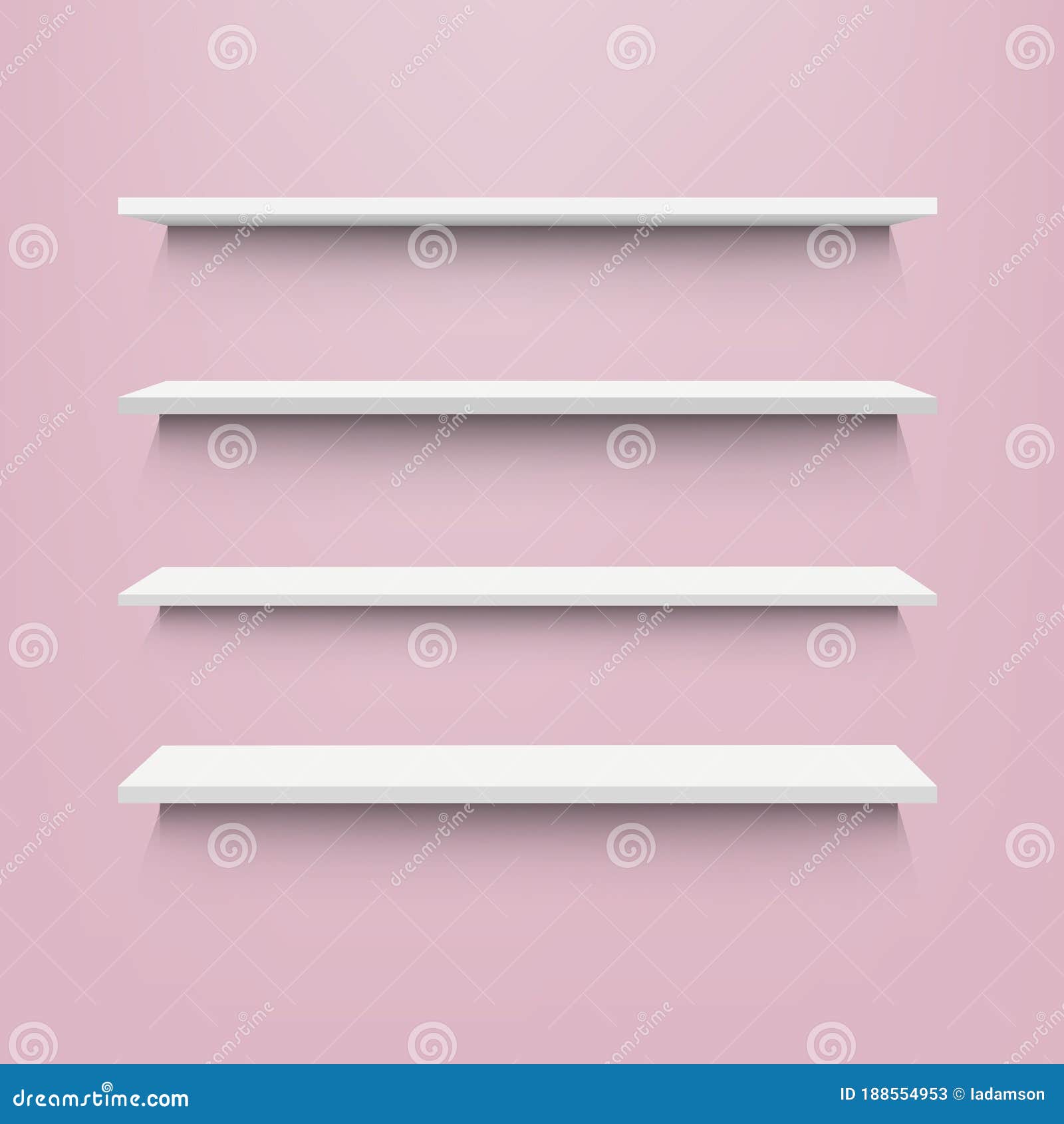 White Shelf with Pink Background Stock Vector - Illustration of ...
