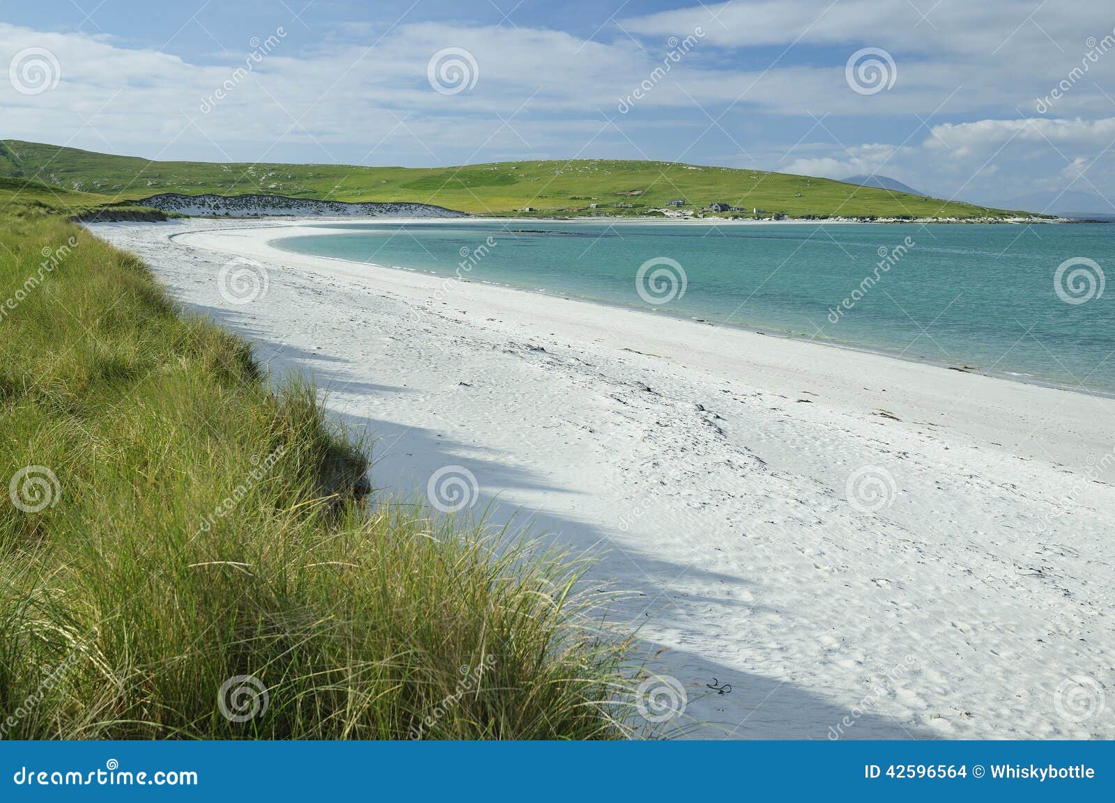White Shell Sand Beach stock photo. Image of clouds, seaside - 42596564