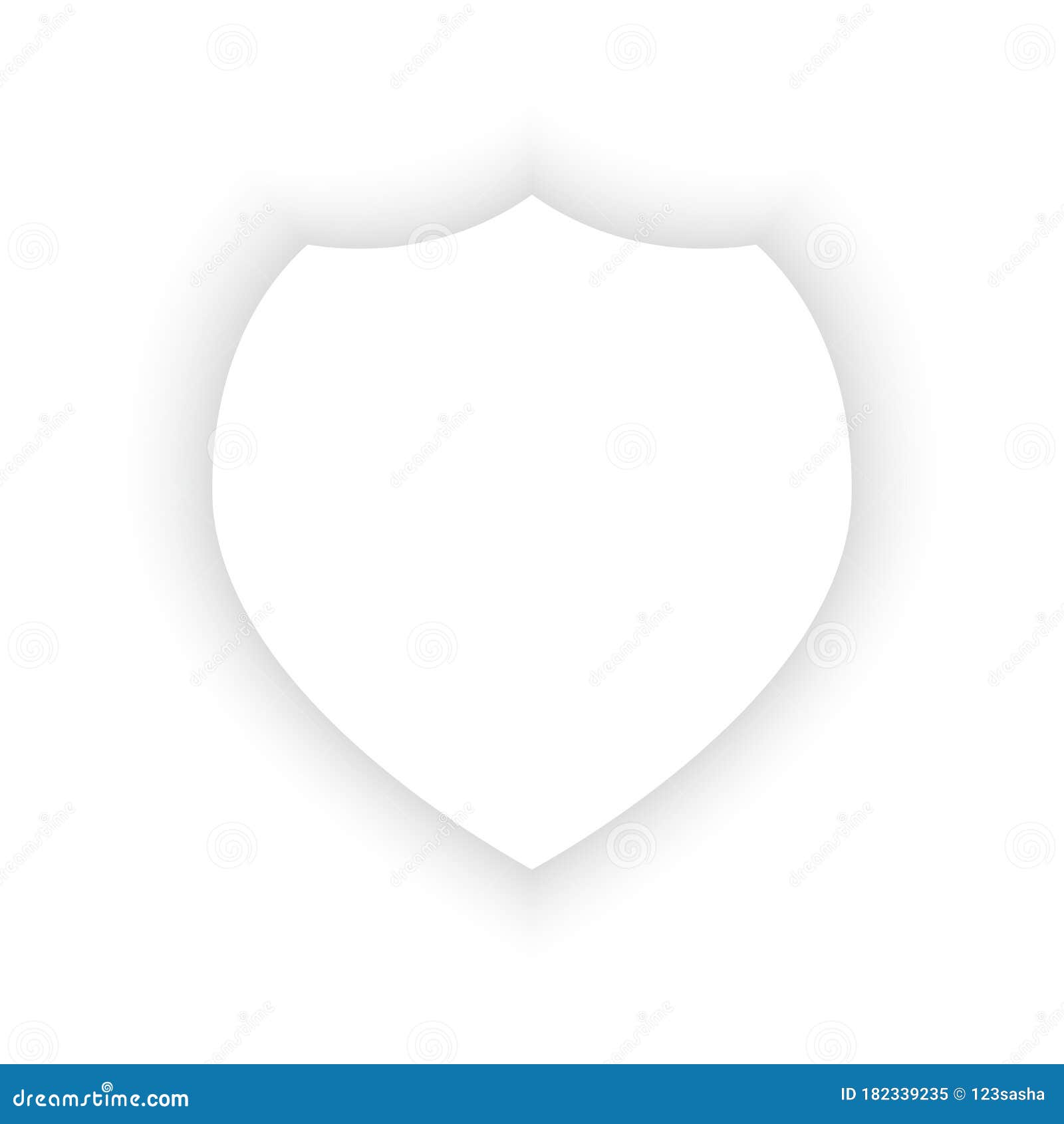 White Shield on the White Color Background Stock Vector - Illustration ...