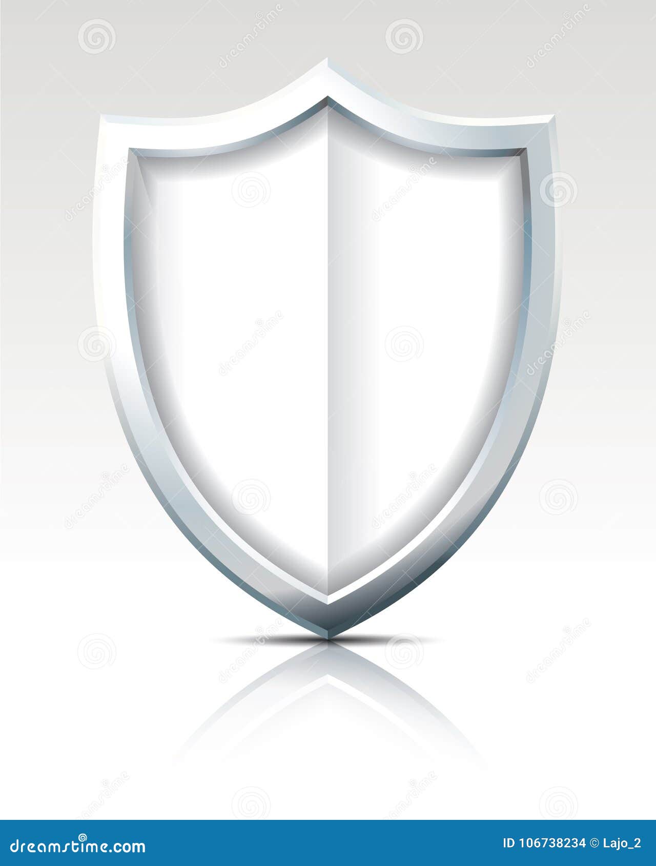 White Shield stock vector. Illustration of abstract - 106738234