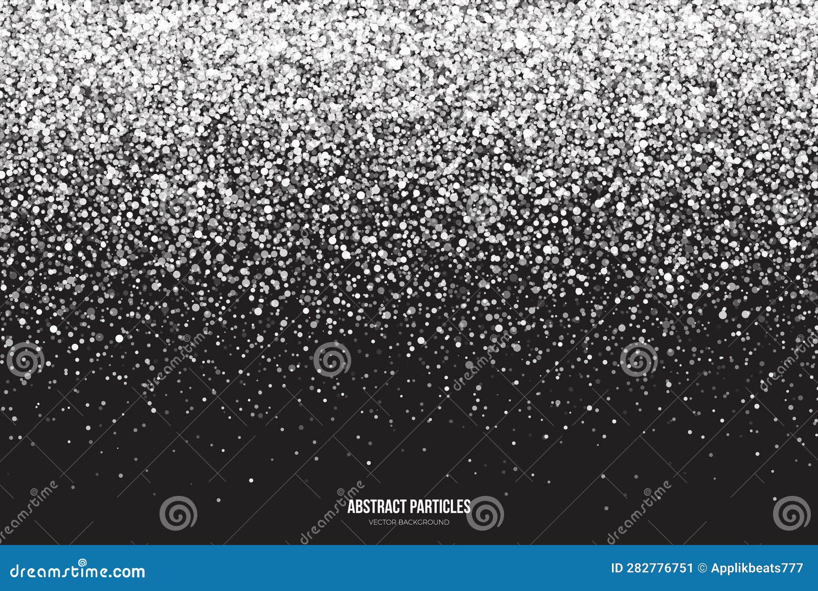 White Shimmer Glowing Falling Particles Abstract Background Stock ...