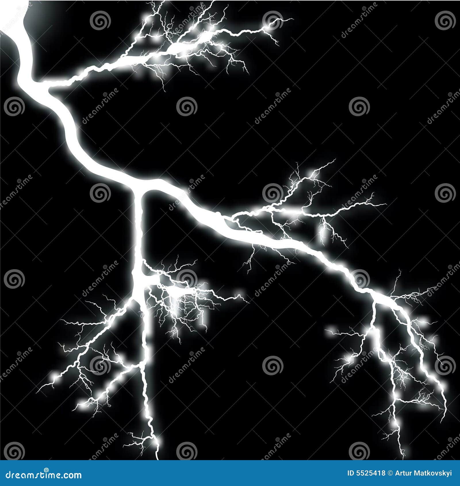 White shining lightning. stock vector. Illustration of excitement - 5525418