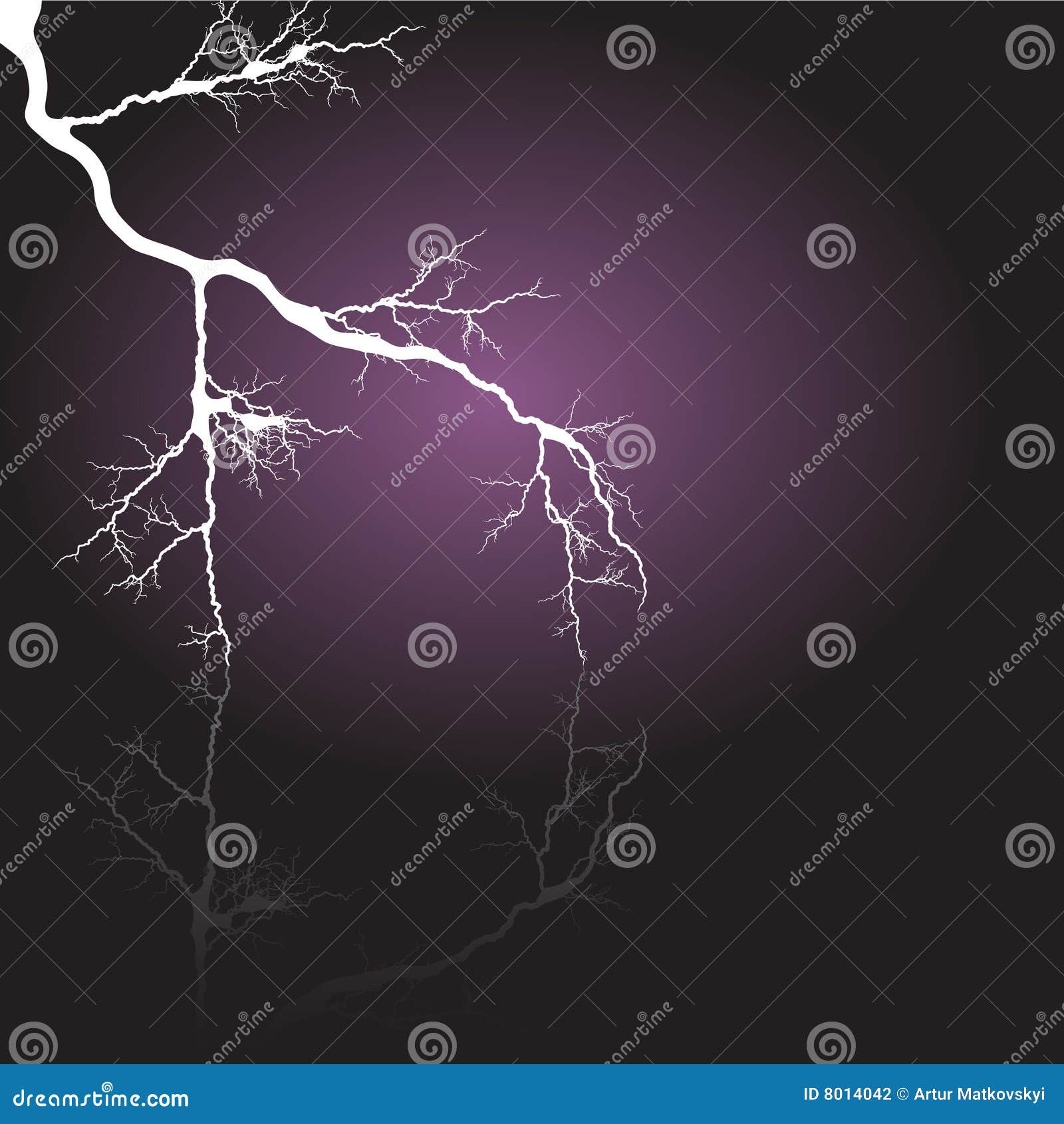 White Shining Lightning. Vector. Stock Vector - Illustration of ...
