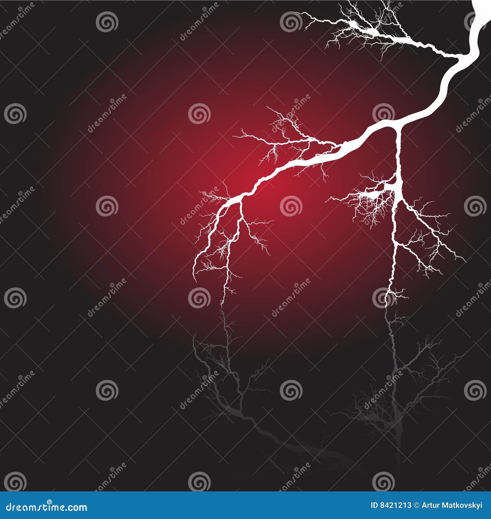 White Shining Lightning. Vector. Stock Illustration - Illustration of ...