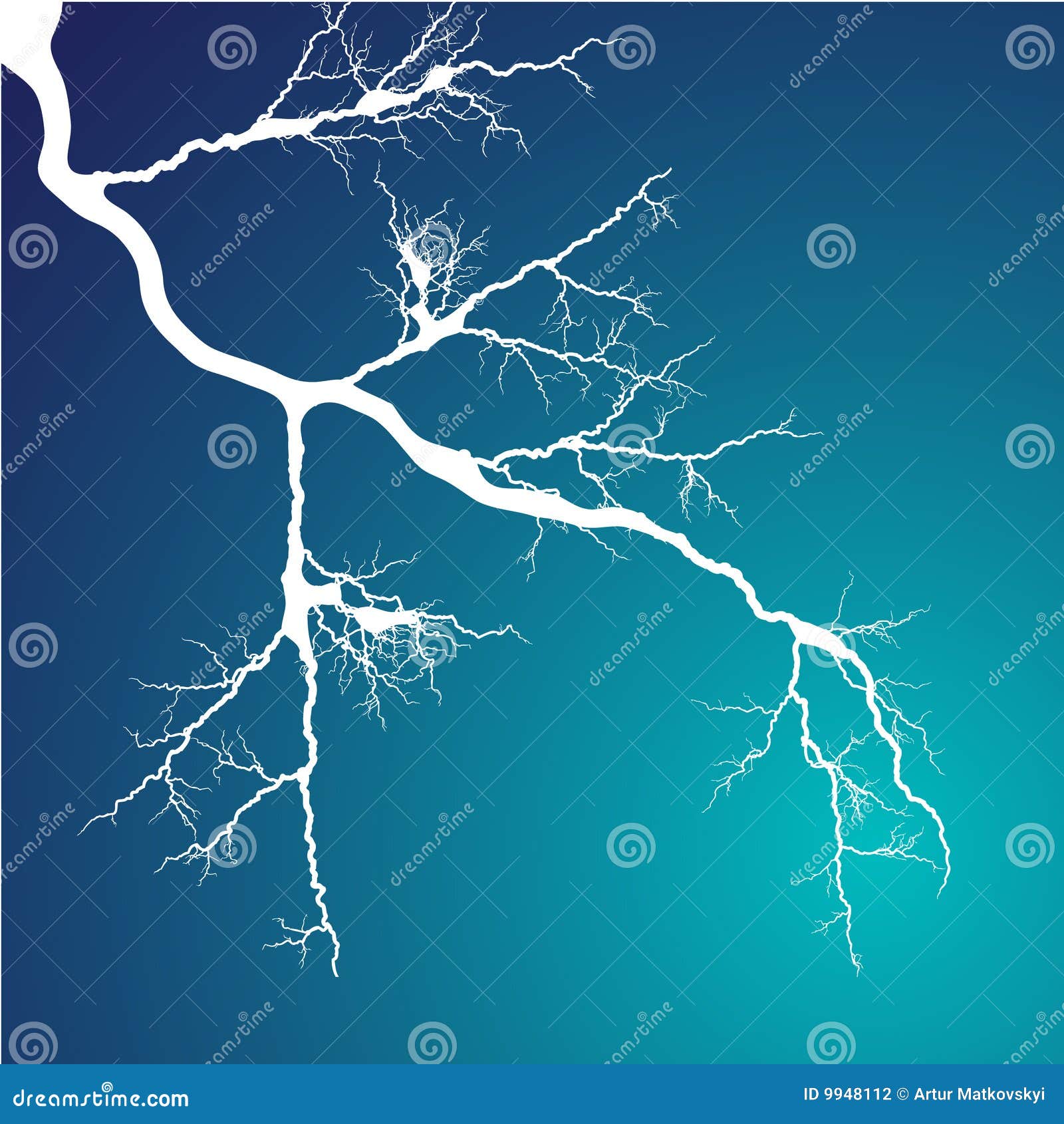 White Shining Lightning. Vector. Stock Illustration - Illustration of ...