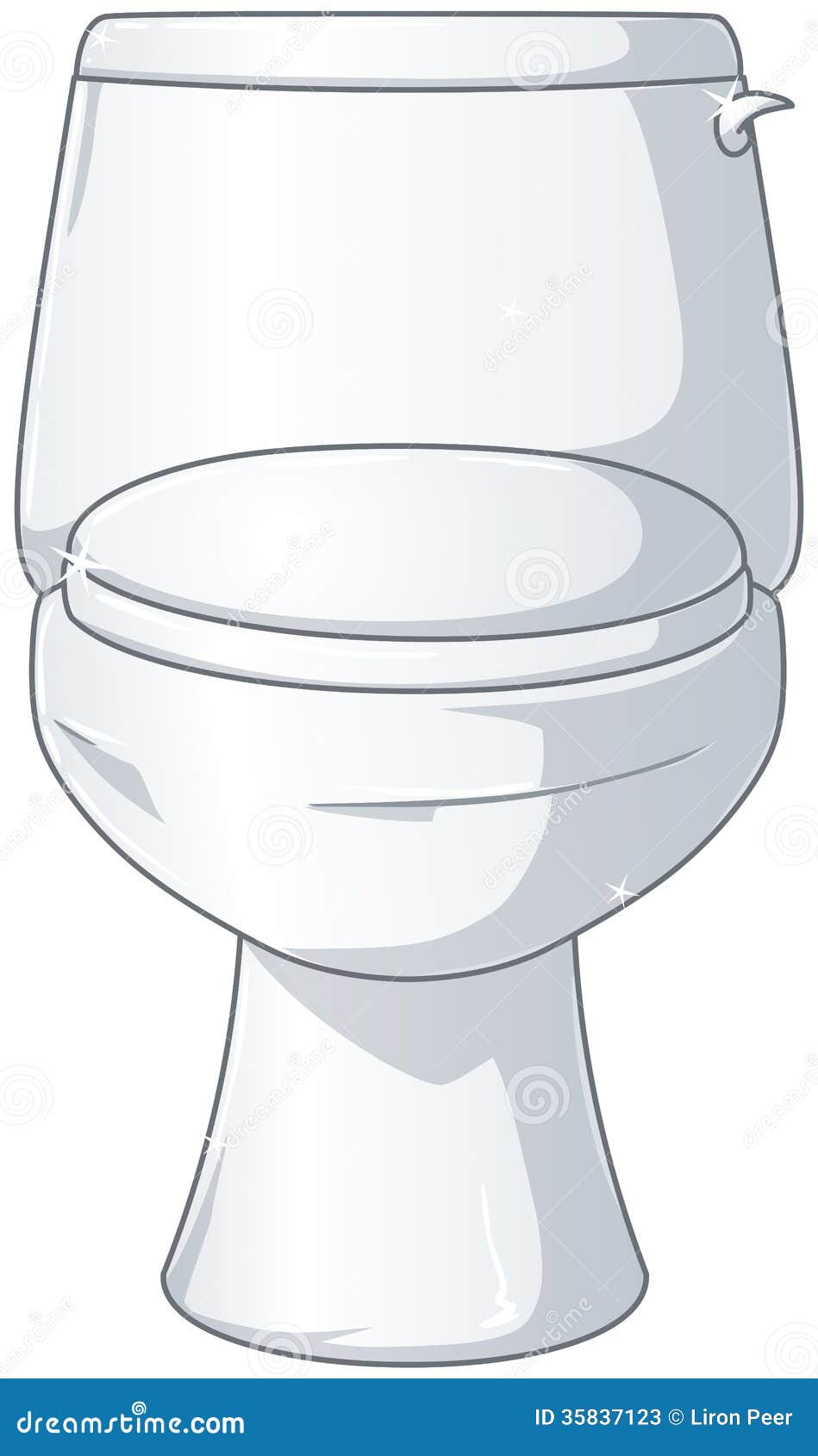 White Shiny Toilet Cartoon Vector | CartoonDealer.com #35837123