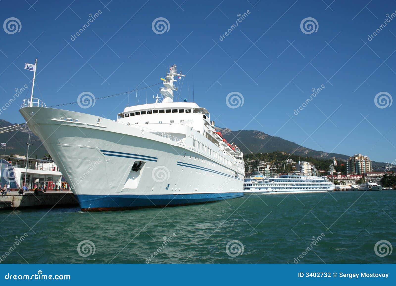 White ship stock photo. Image of boarding, vessel, travel - 3402732