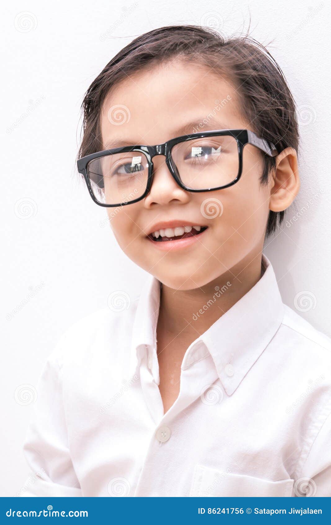 Little Smart Boy Thinking About Solving Hard Equation Royalty-Free ...