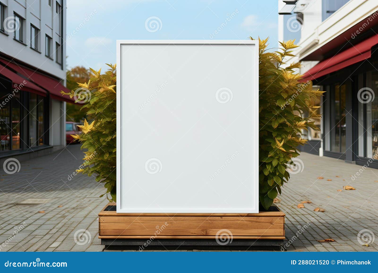 White shop sign mock up stock illustration. Illustration of signboard ...