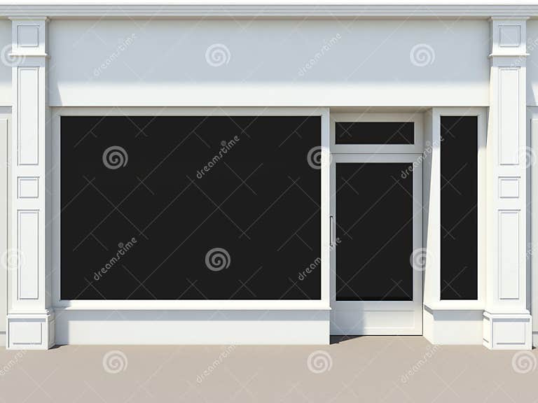 White shopfront stock illustration. Illustration of building - 30912061