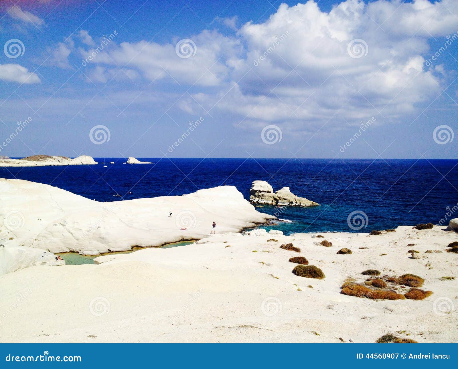 White Shores and Blue Ocean Stock Image - Image of destination, rocky ...