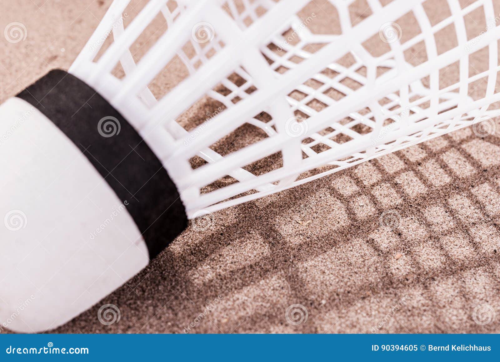 White Shuttlecock in the Sand Stock Image - Image of macro, shuttlecock ...