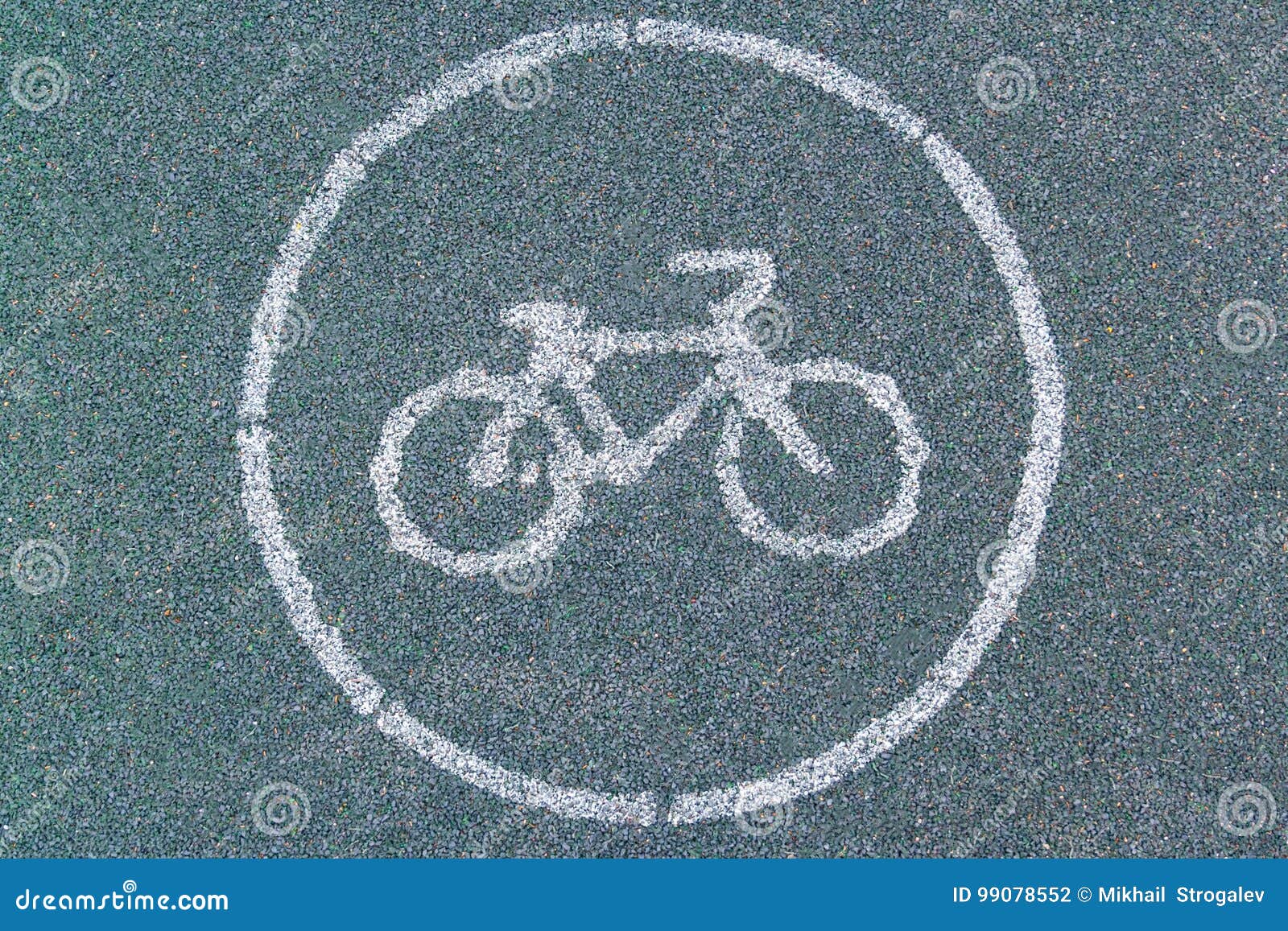 Bicycle lane mark stock photo. Image of cycle, biking - 99078552