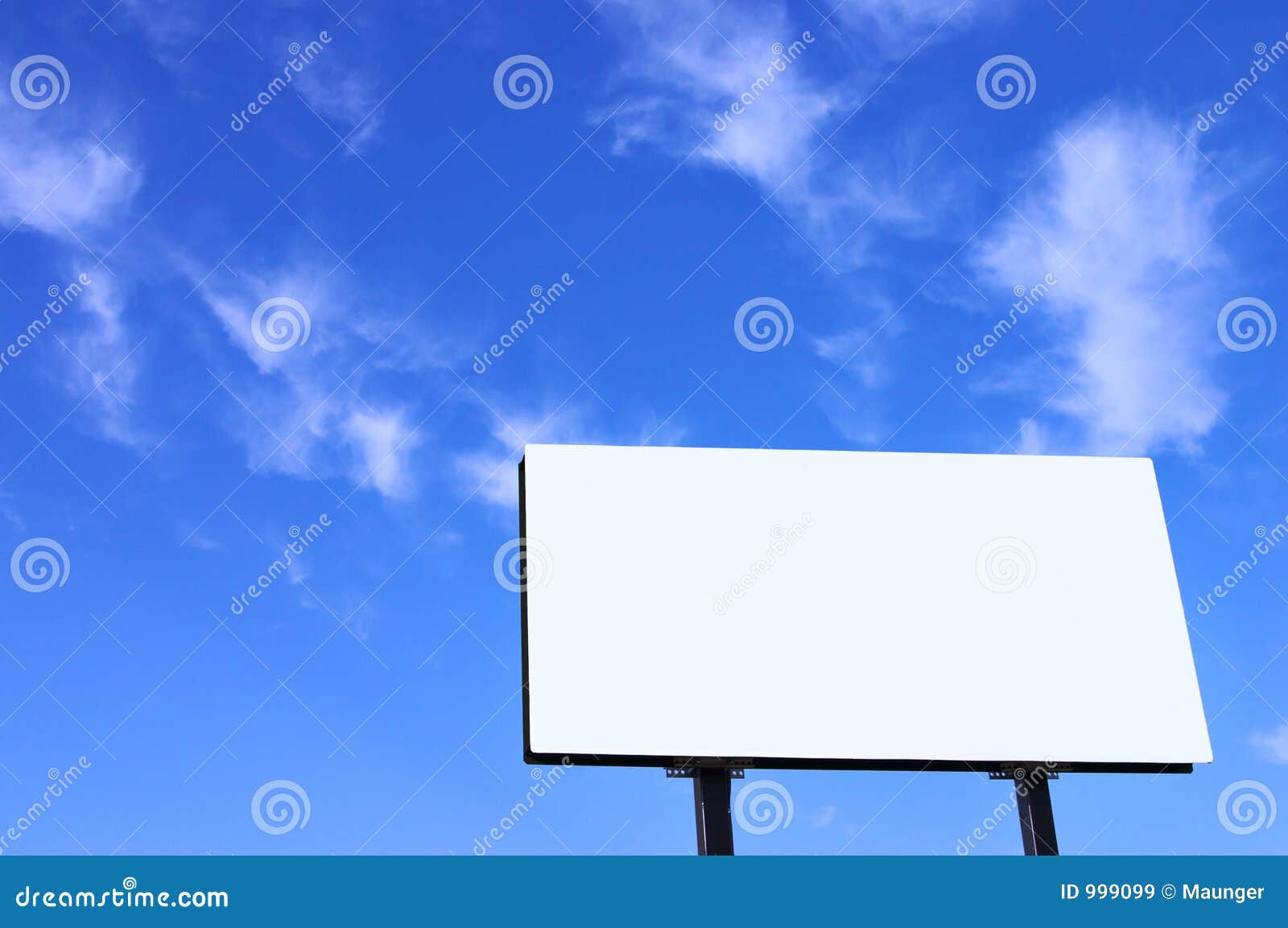 White Sign and blue sky stock image. Image of frame, clean - 999099