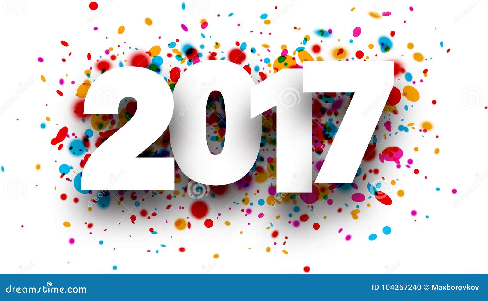 2017 Background with Drops. Stock Vector - Illustration of spots, happy ...