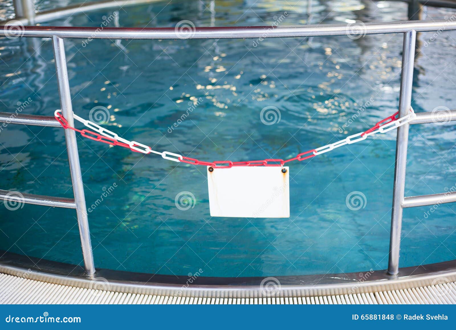 White Sign in Front of a Swimming Pool Stock Photo - Image of safety ...