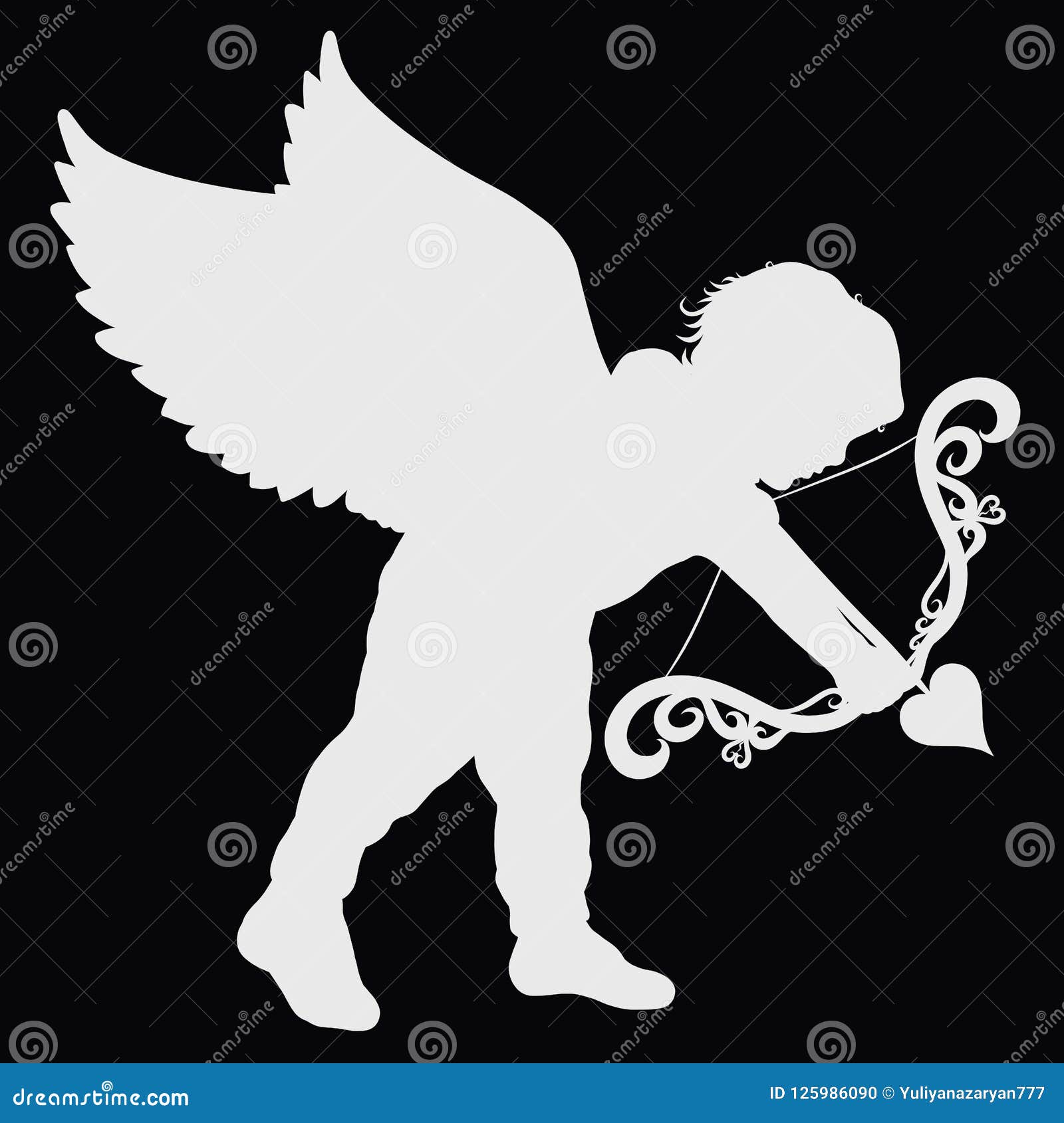 Cherub Silhouette Stock Illustrations – 1,930 Cherub Silhouette Stock ...