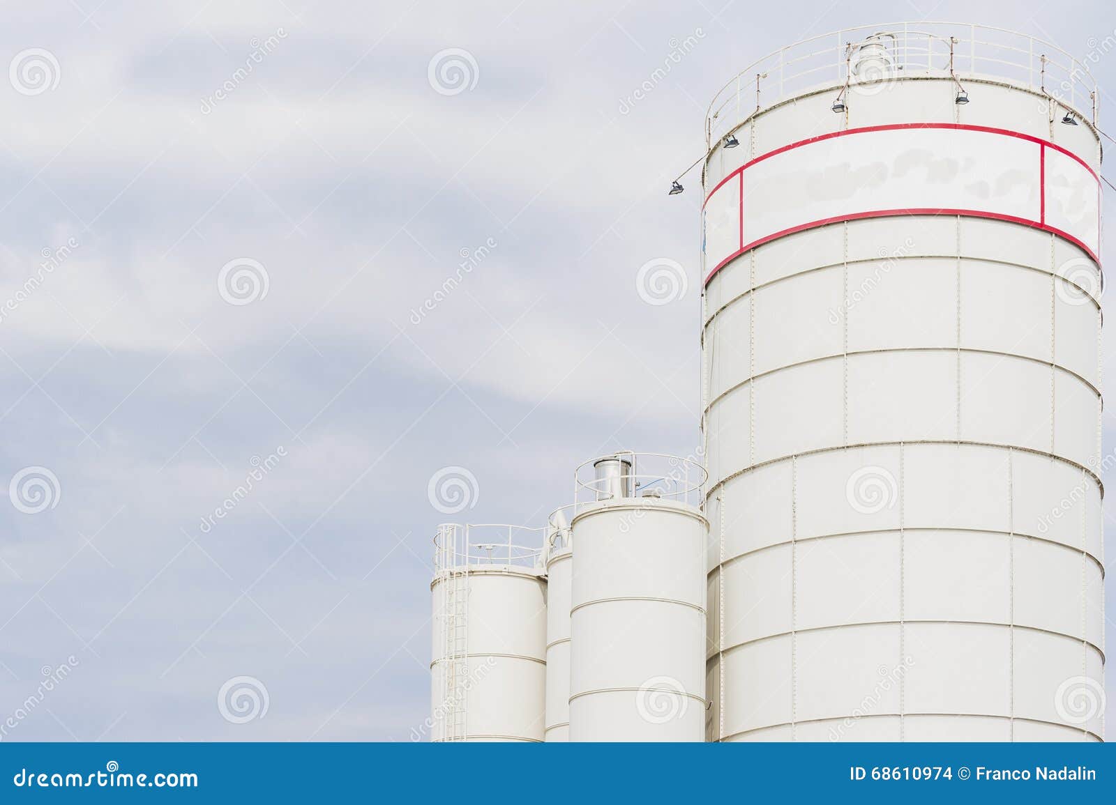 White silos stock photo. Image of industrial, concrete - 68610974