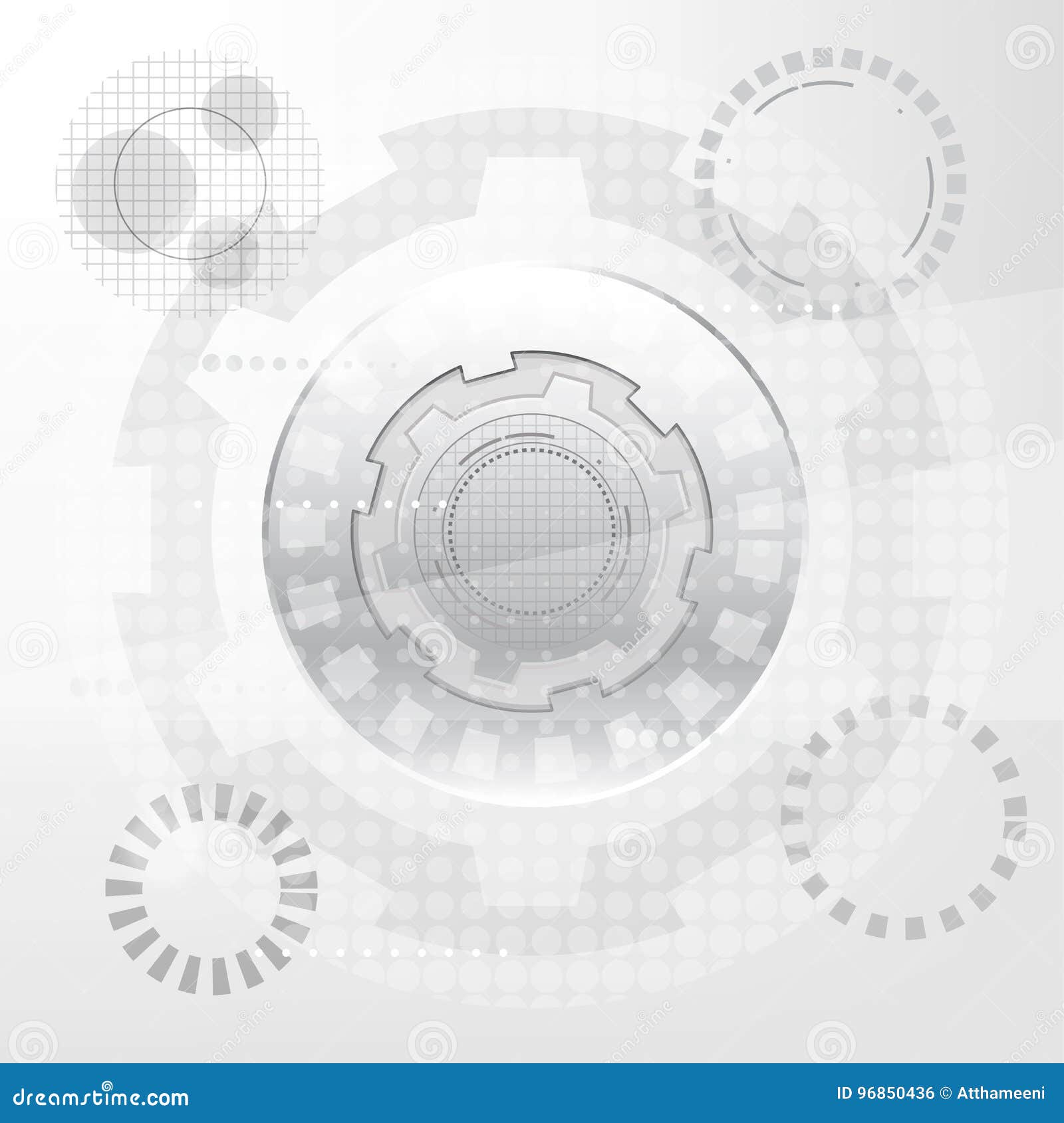 White and Silver Abstract Technology Background Stock Illustration ...
