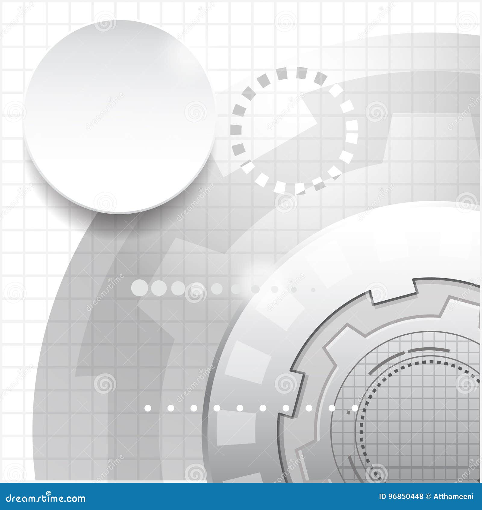 White and Silver Abstract Technology Background Stock Illustration ...