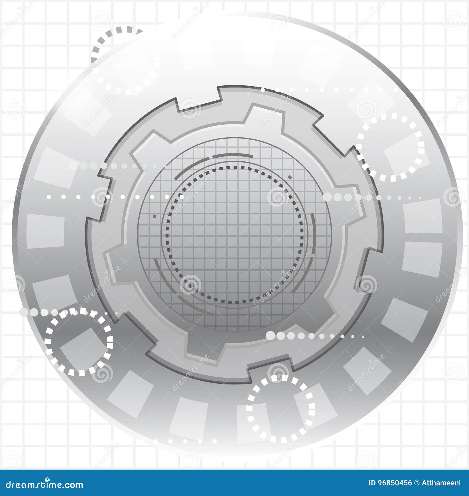 White and Silver Abstract Technology Background Stock Illustration ...