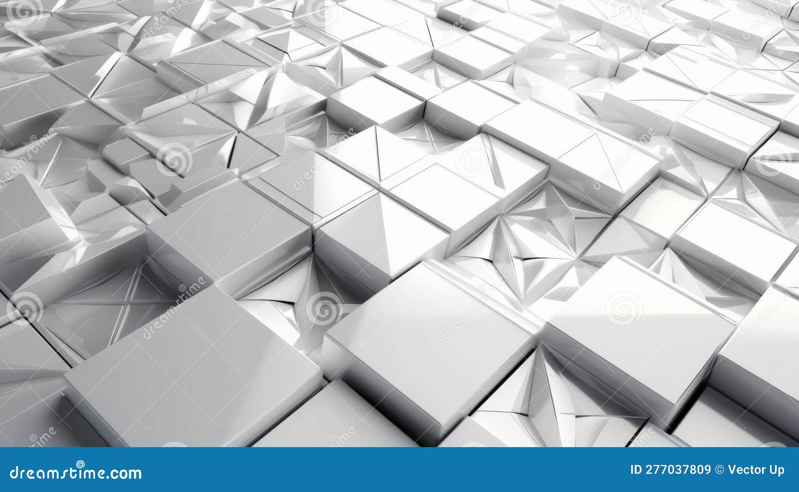 White Silver Geometric Universal Background. Generative AI Stock ...