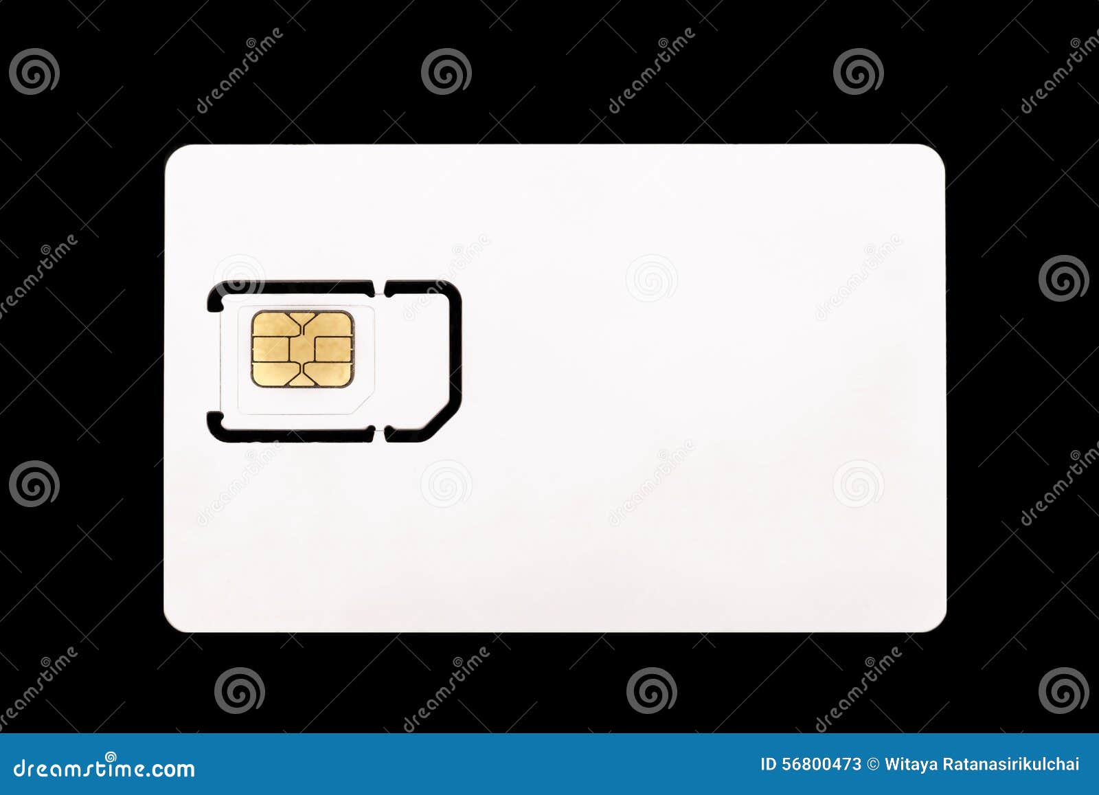 White Sim Card for Mobile Phone the Black Background Stock Image ...